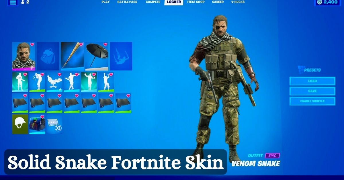 Solid Snake Fortnite Skin: The Ultimate Crossover For Metal Gear And ...